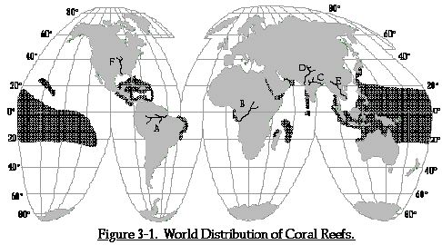 World Distribution of Coral Reefs